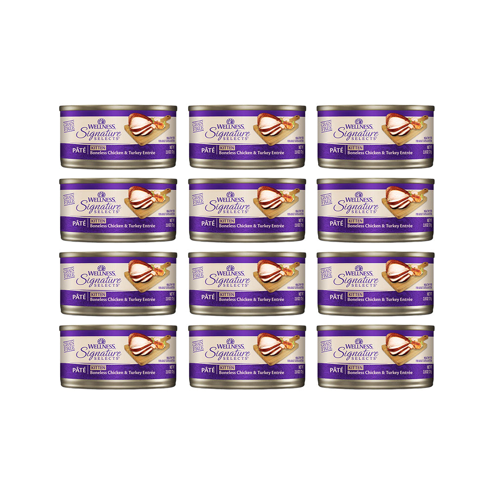 WELLNESS Core Signature Selects Kitten Chicken & Turkey Wet Cat Food 7 ...