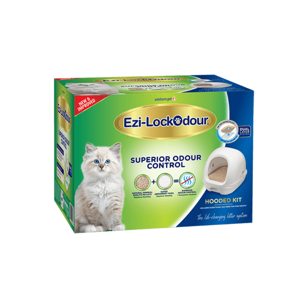 EZI-LOCKODOUR Dual Layer Hooded System Cat Litter Box | Petso Au