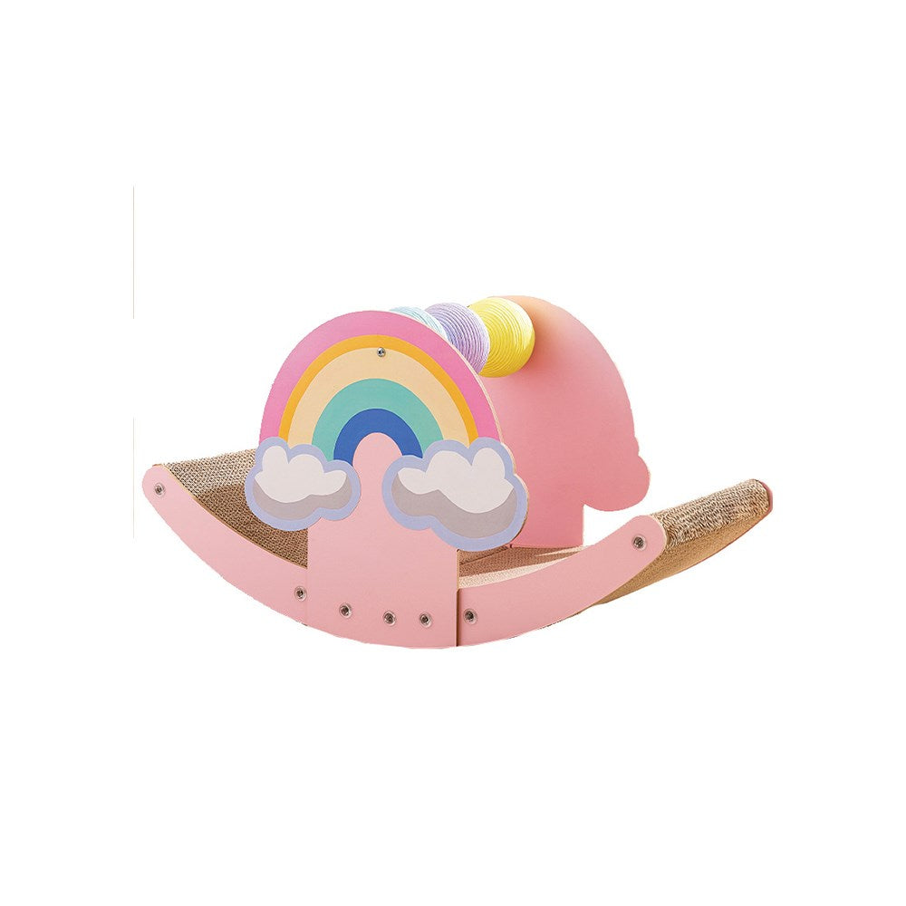 Rainbow Corrugated Paper Seesaw Cat Scratcher – Petso