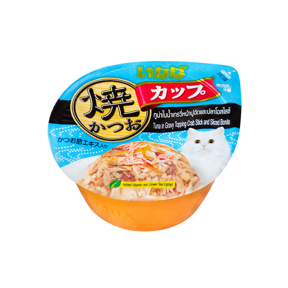 CIAO Tuna Flake & Crab Stick in Bonito Gravy 70g | Cat Treats | Petso