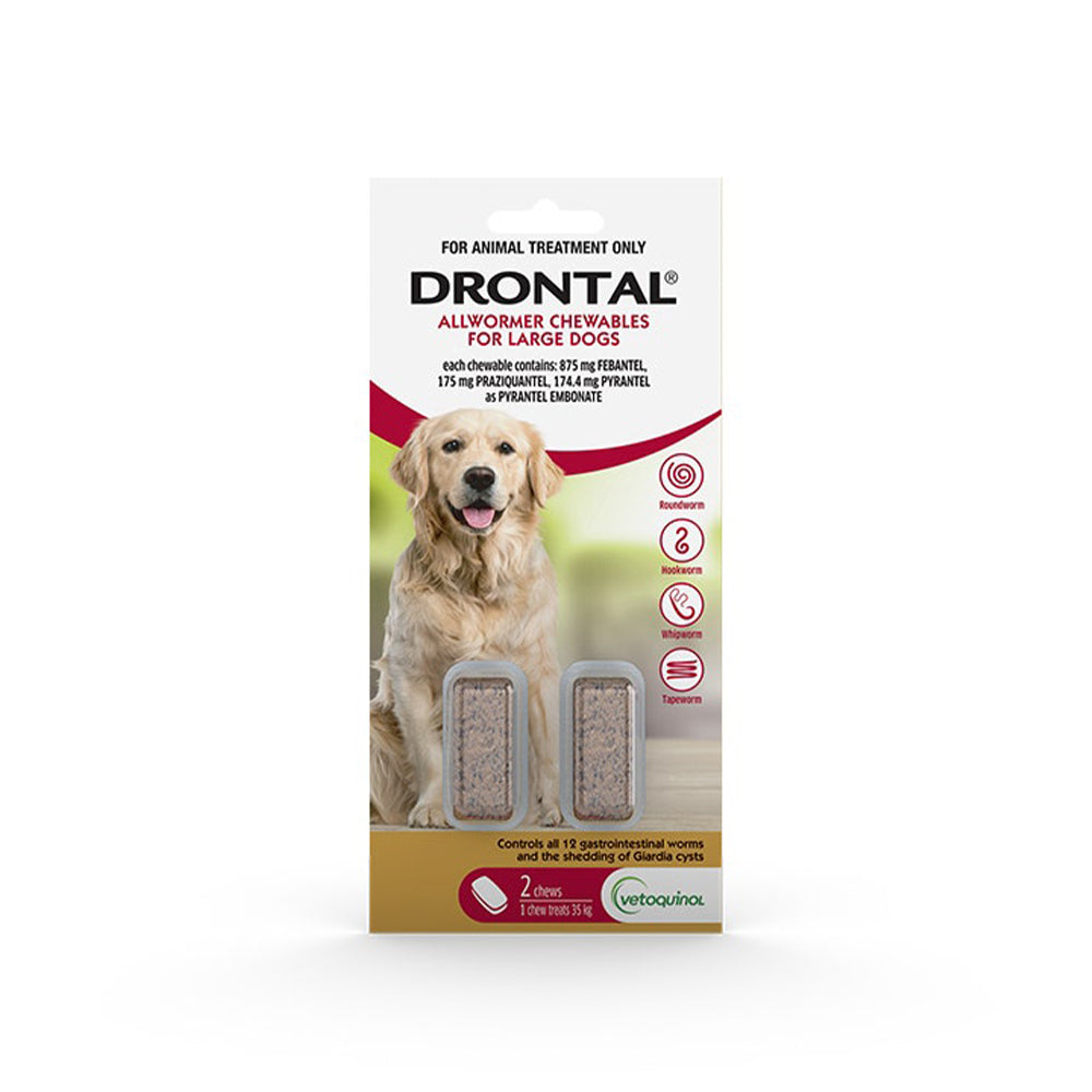 DRONTAL Dog 35KG 2 Chews – Petso