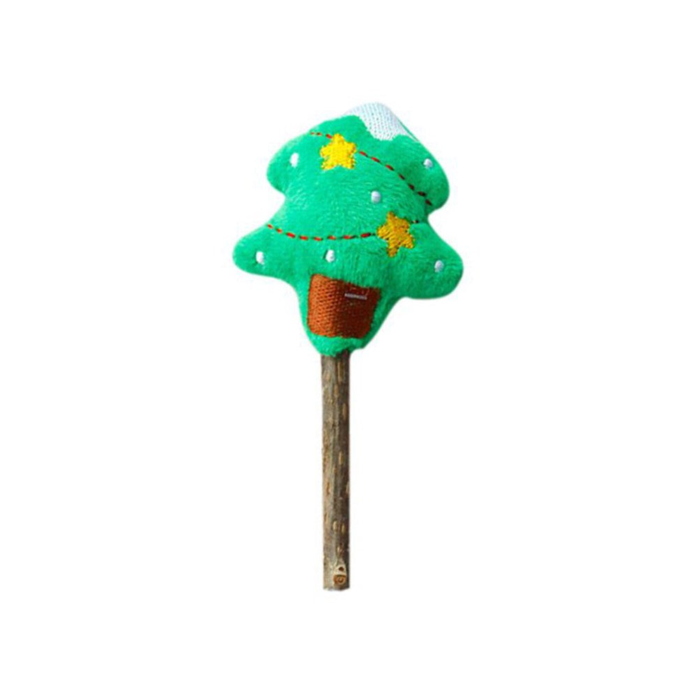 CATS TOY Wood Day Christmas Tree Polygonum Molar Stick | Petso Au