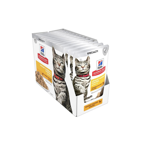 HILLS Science Diet Urinary Hairball Control Chicken Adult Wet Cat Food ...