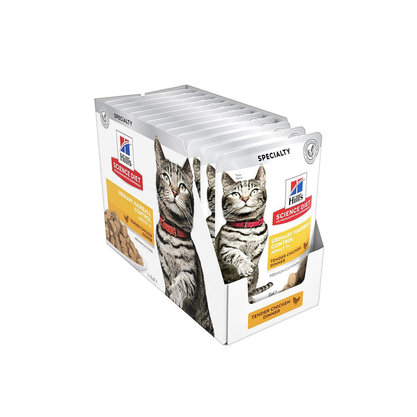 HILLS Science Diet Urinary Hairball Control Chicken Adult Wet Cat Food ...