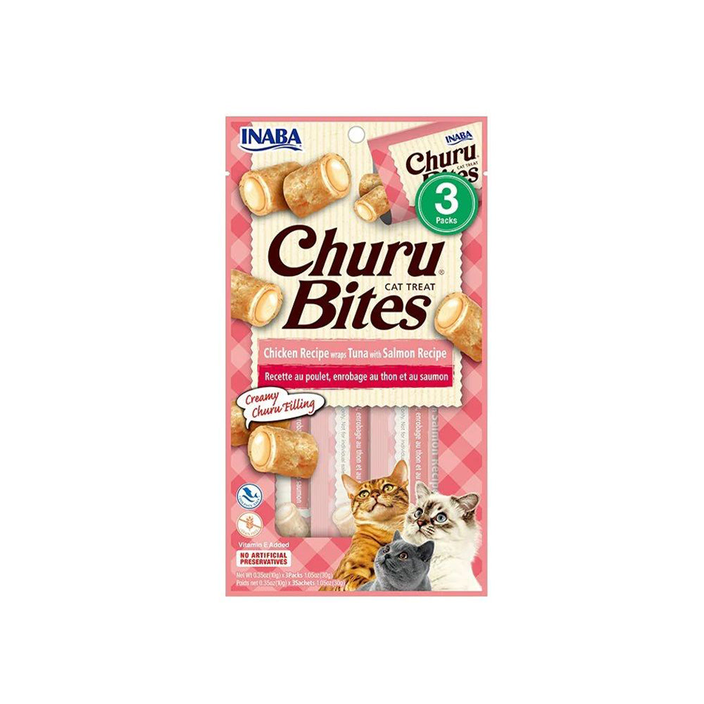 INABA Churu Bites Tuna with Salmon Cat Treats 3x10g | Petso Au
