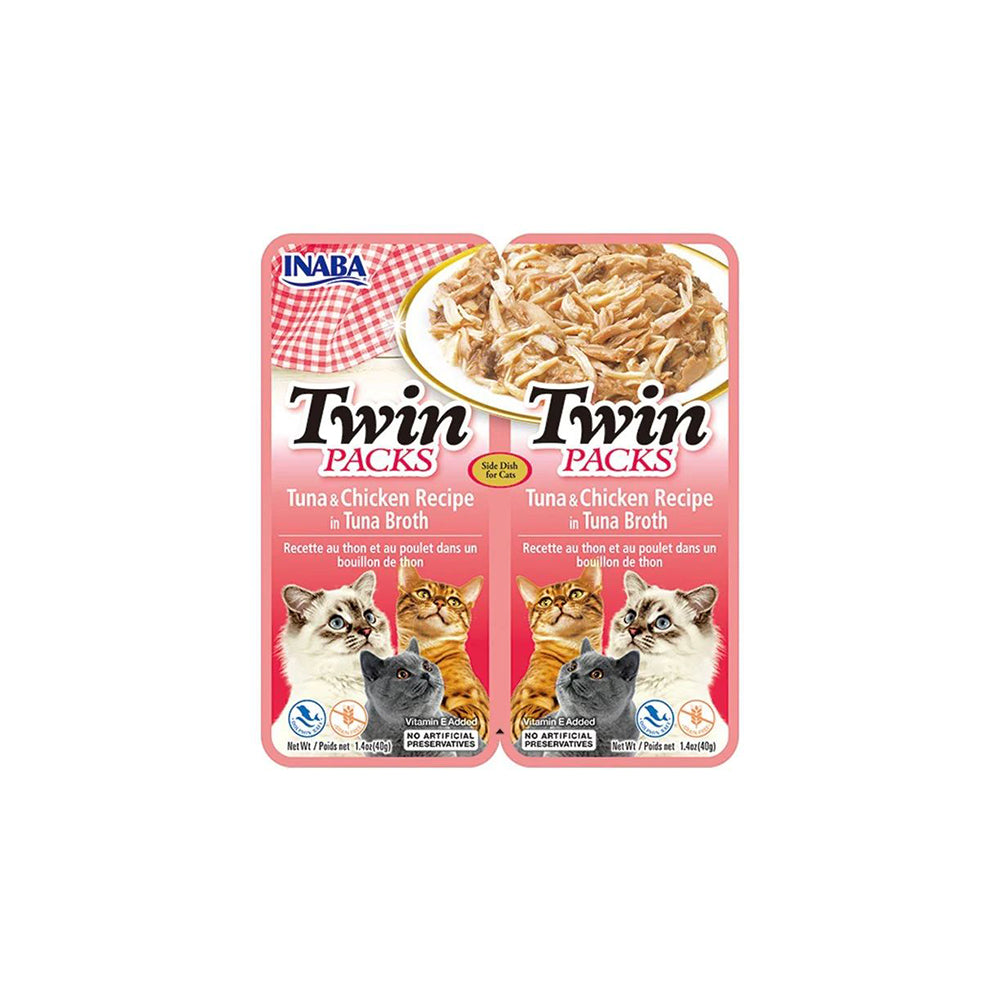 INABA Twin Packs Tuna & Chicken in Tuna Broth Cat Treats 2x40g | Petso
