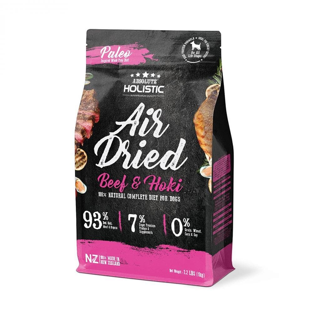 Absolute Holistic Air Dried Beef & Hoki 1kg | Dog Food | Petso AU