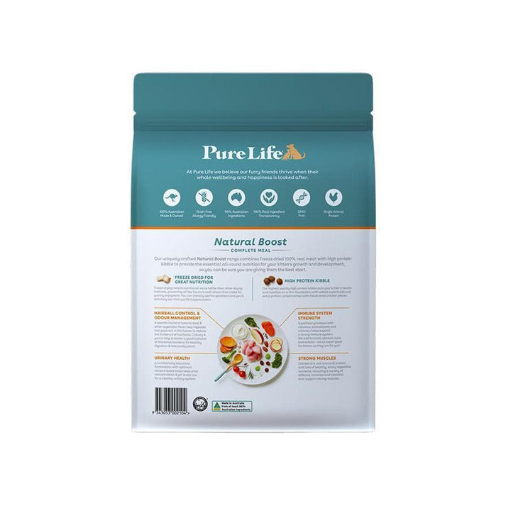 PURE LIFE Natural Boost Chicken for Kittens 6kg | Cat Food | Petso Au