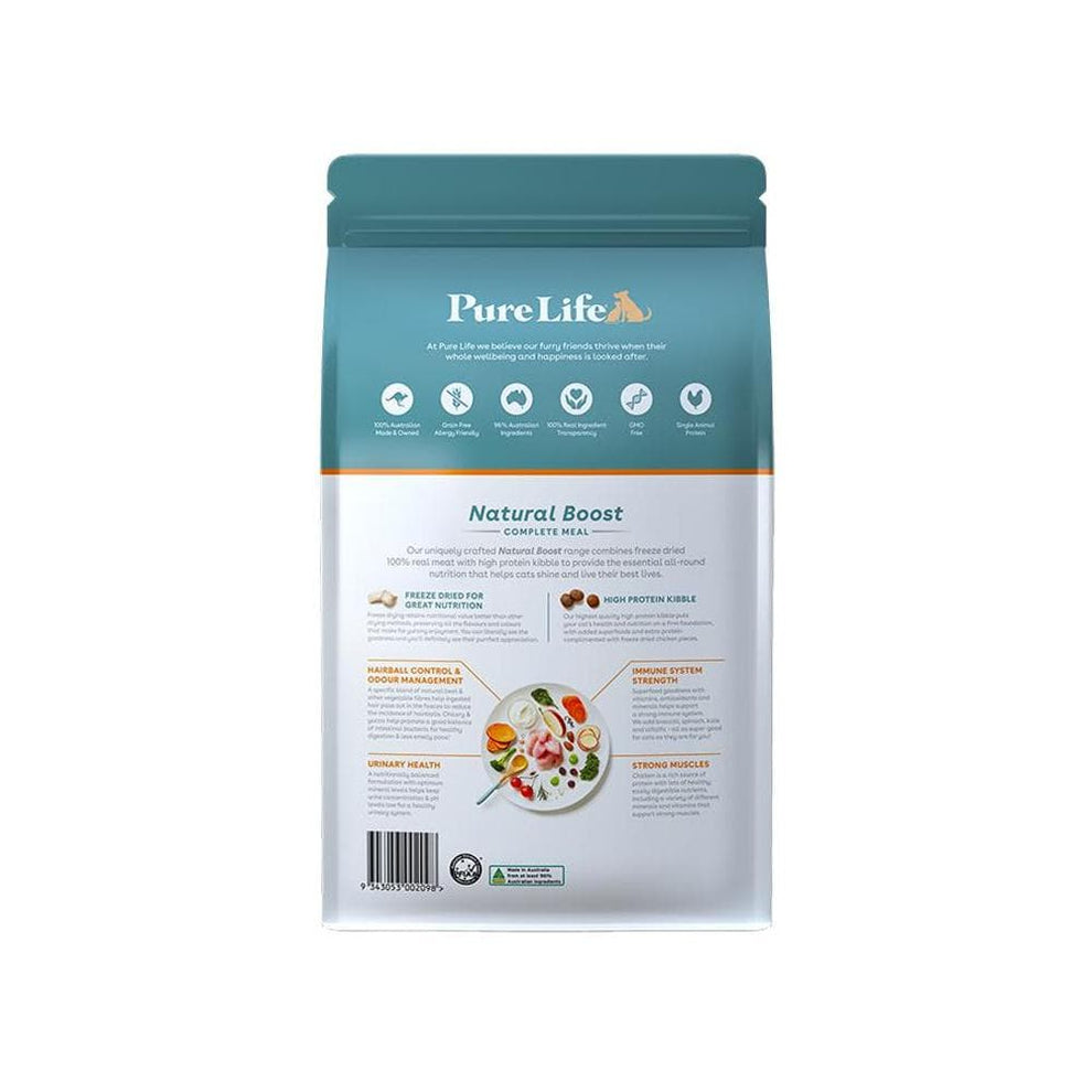 PURE LIFE Natural Boost Chicken Grain Free Cat Food 1.5kg | Petso Au